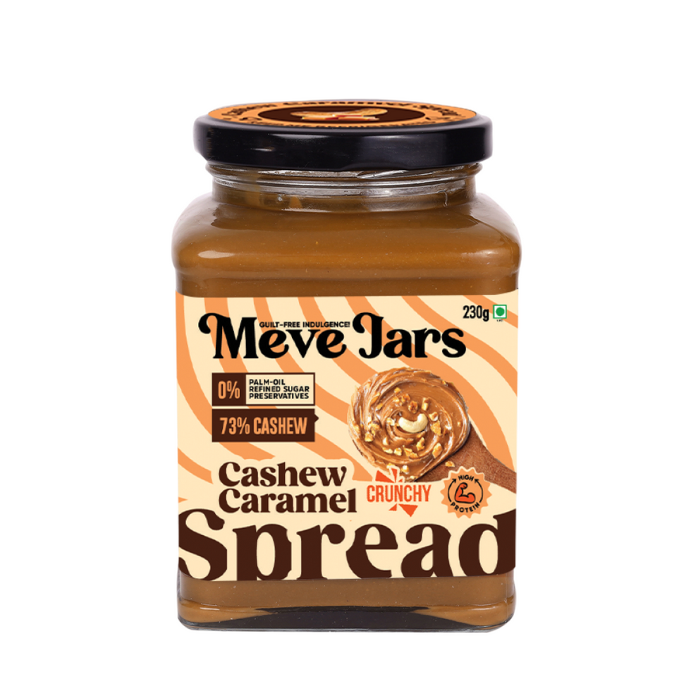 CASHEW CARAMEL SPREAD – Crunchy – Meve Jars