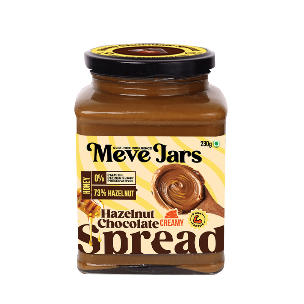 HAZELNUT CHOCOLATE SPREAD – CREAMY (Honey) – Meve Jars